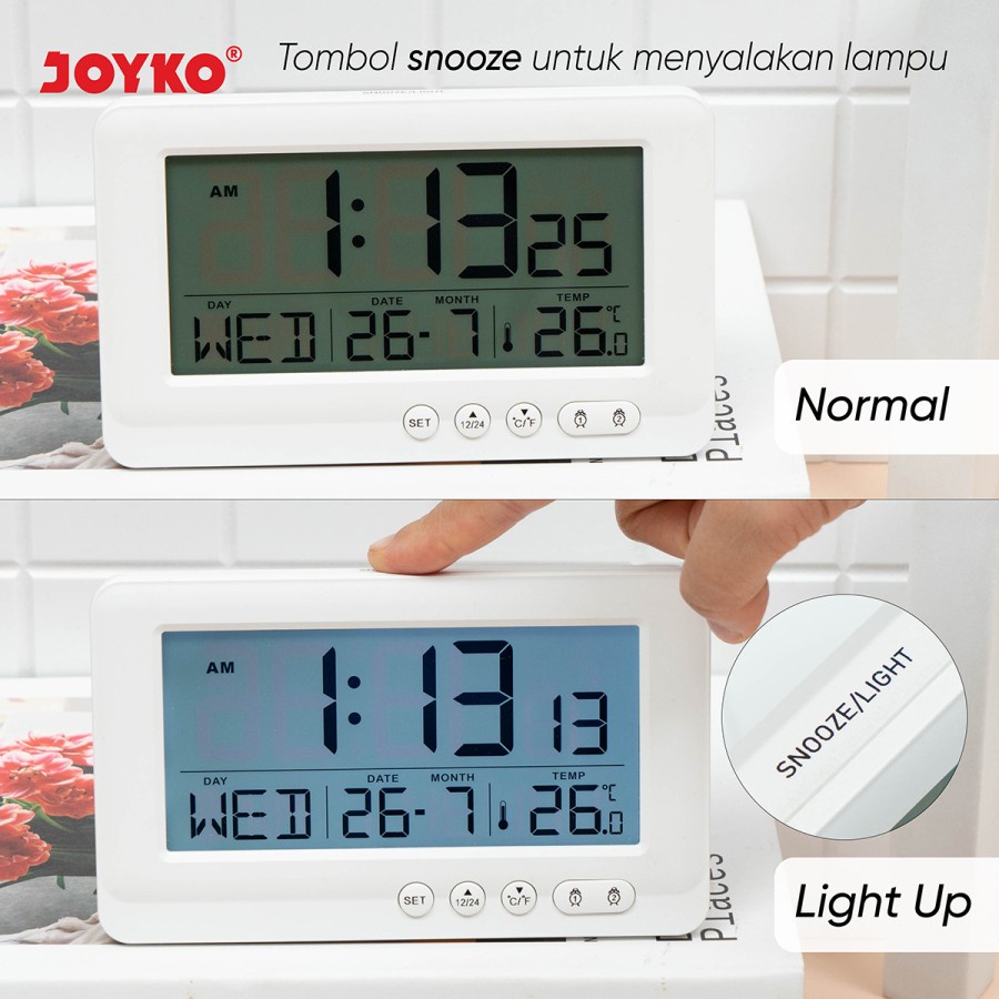 Jual Jam Beker Alarm Clock Suhu / Joyko ALCL-607D - Weker Digital ...
