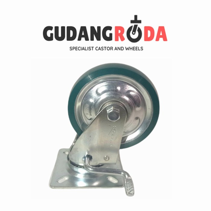 Jual Roda Troli / Trolley 4 Inch PU Merk HITO Plat Hidup (Swivel ...
