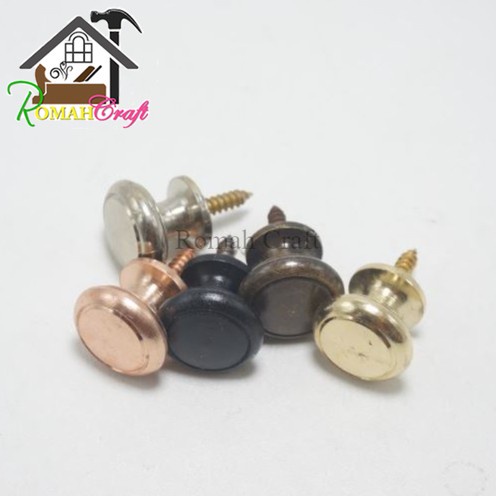 Jual Baut Knob Laci Kuningan 18 x 13 mm Skrup Tarikan Kotak Box Handle ...