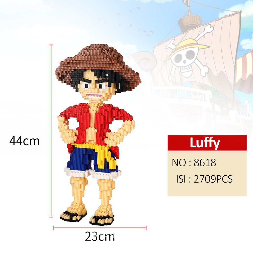 Jual Nano Blocks ONE PIECE LUFFY STRAWHATS 3D Model, Mainan Blok Susun ...