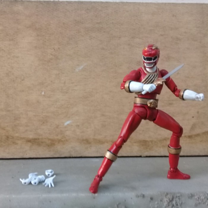 Jual Custom Figure gao ranger shf Red power rangers wild force sentai ...