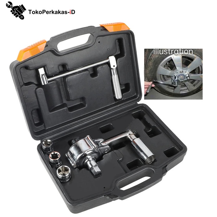 Jual Kunci Torsi Roda Putar / Buka Baut Roda Mobil/Torque Multiplier ...