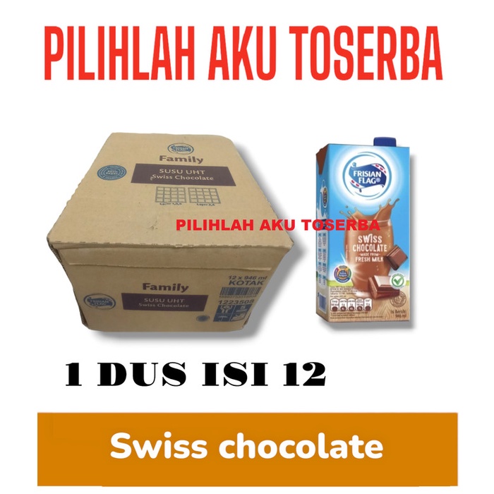 Jual Susu Frisian Flag SWISS CHOCOLATE 1 LITER - ( 1 DUS ISI 12 PCS ) | Shopee Indonesia