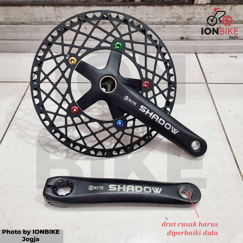 Jual Crank Syte Shadow 56t Hollowtech 2 Ht2 Ht Hollow Tech 2 Copotan