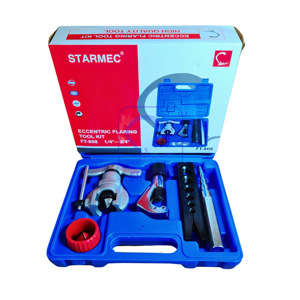 Jual Flaring Tool Pipa AC KIT 808 + Reamer Cutter Swaging Punch STARMEC ...