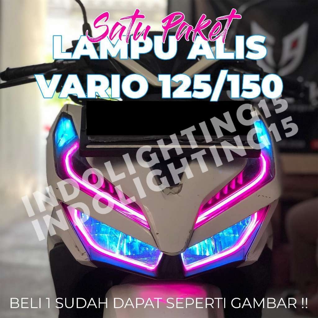 Jual LAMPU LED ALIS VARIASI MOTOR VARIO 125 150 GRATIS DEVIL EYE SIAP PASANG | Shopee Indonesia