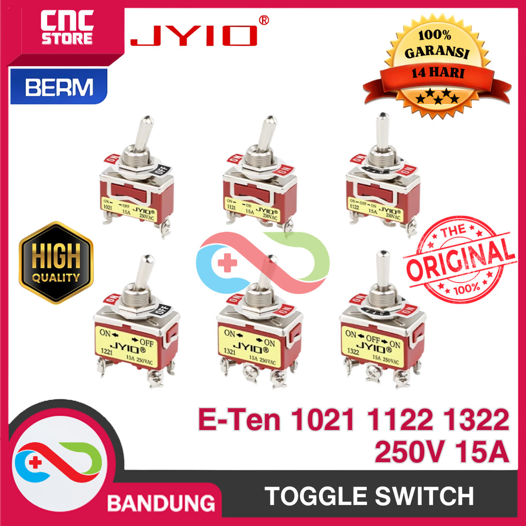 Jual Toggle Switch On Off ON SAKLAR E-Ten 1021 1122 1322 250V 15A ...