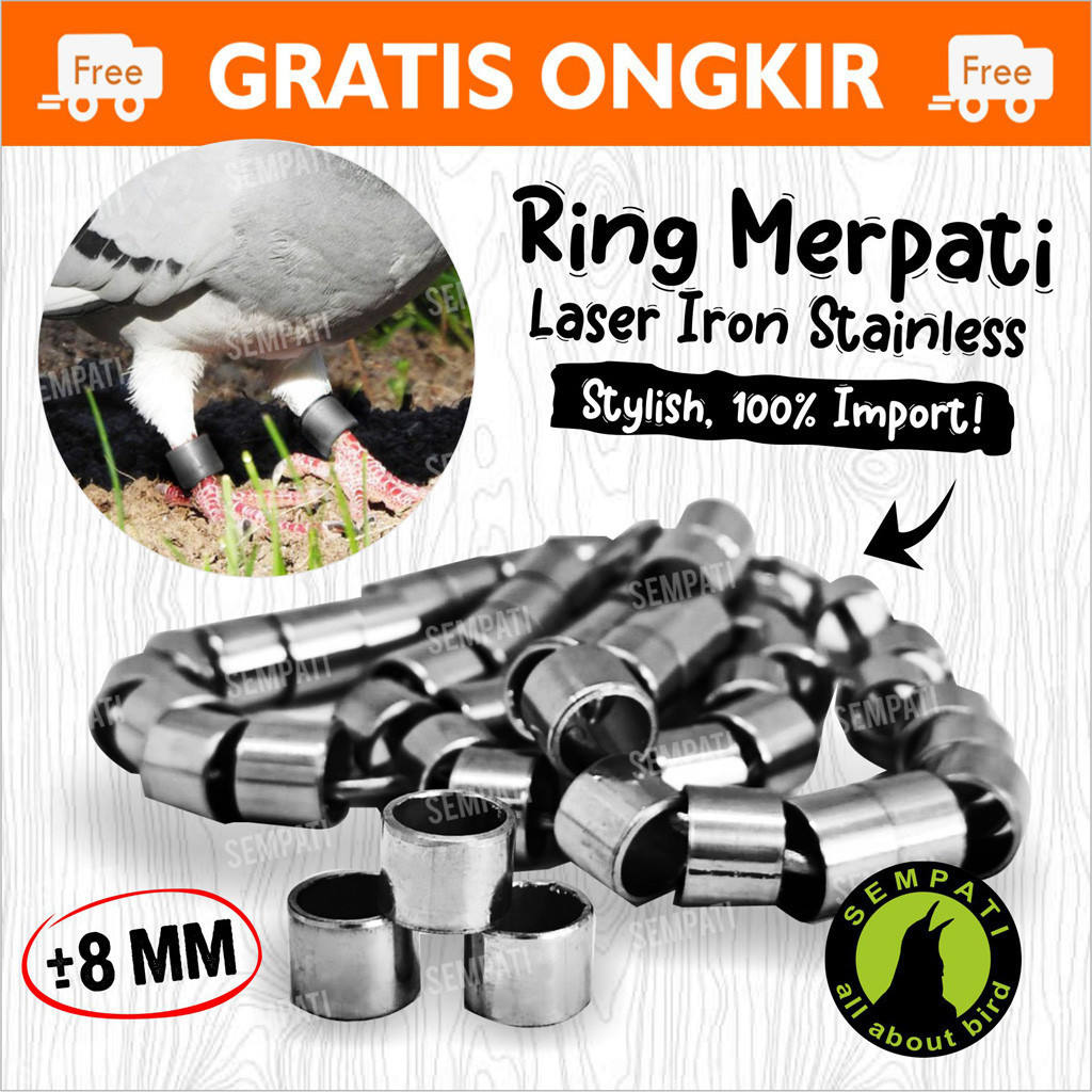 Jual SEMPATI RING MERPATI LASER STAINLESS STEEL RING KAKI BURUNG ...