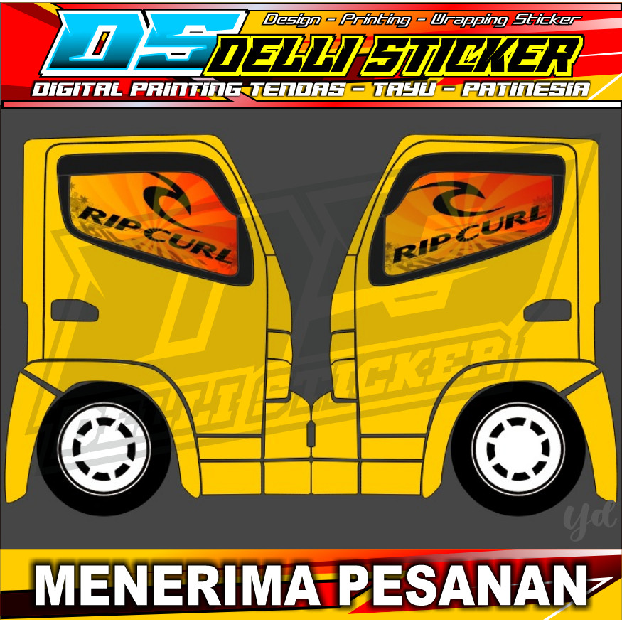 Jual Stiker Kaca Truk Canter Bahan One Way Gambar Rip Curl Bisa Custom ...