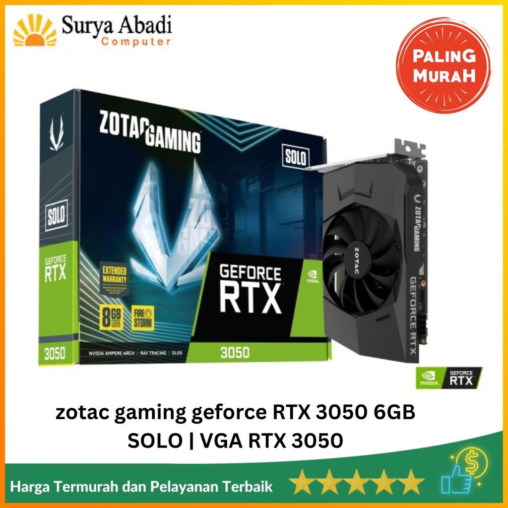Jual VGA Graphic card zotac gaming geforce RTX 3050 6GB SOLO | VGA RTX ...