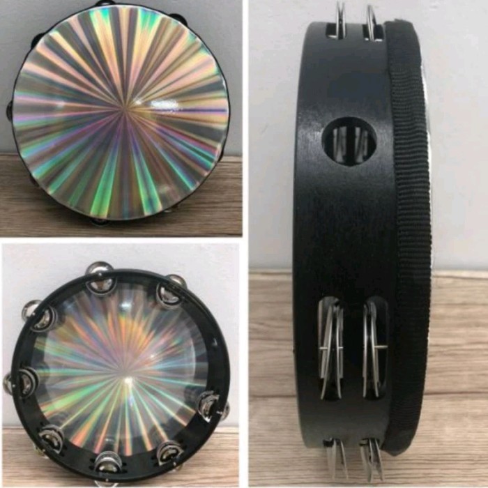 Jual Alat musik tamborin tambourine hologram kecrekan tamborine 8" - 6 ...