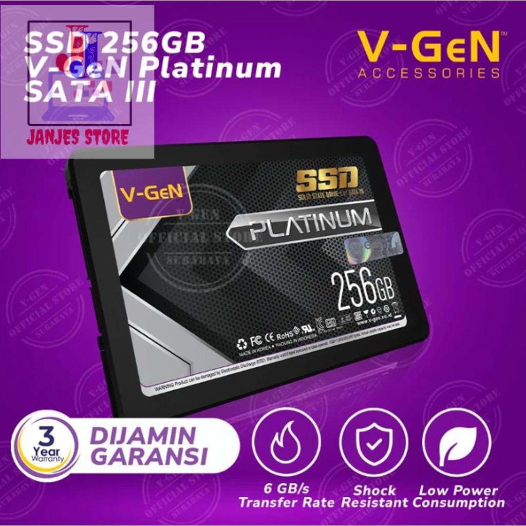Jual SSD VGEN HARDISK SATA SSD 2,5" Solid State Drive V-GeN 256GB SATA lll | Shopee Indonesia