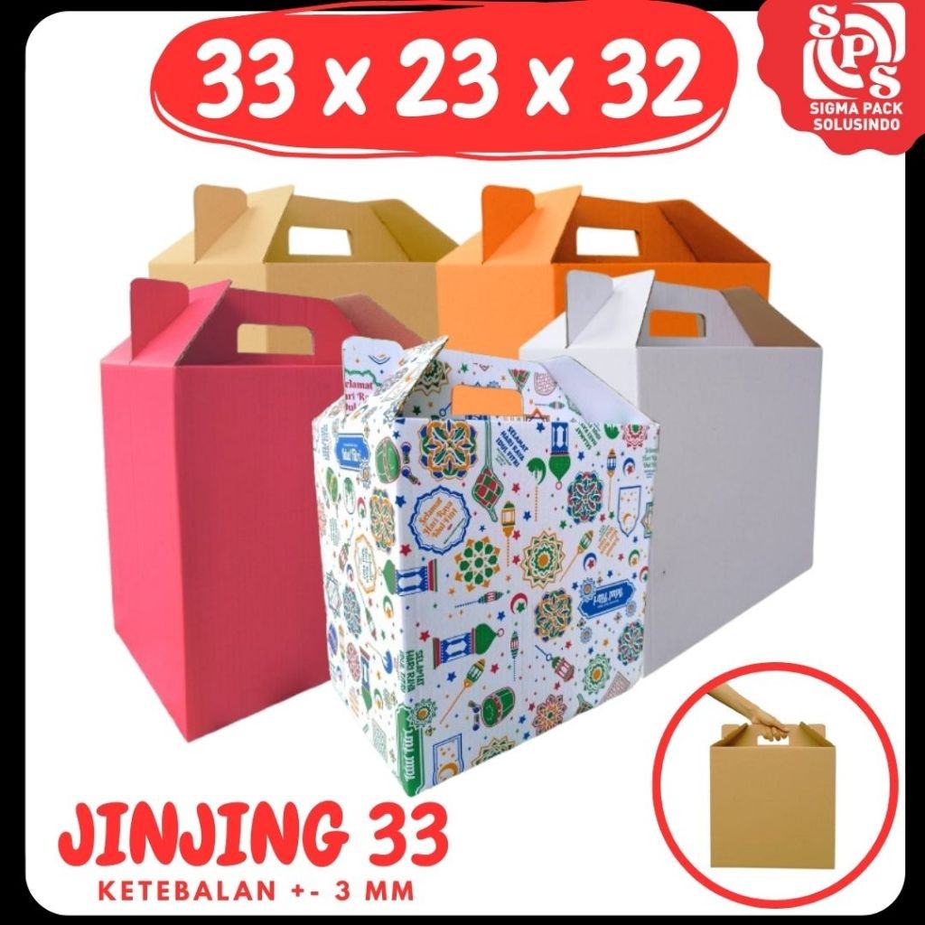 Jual Box Jinjing 33x23x32 Gable Box Kardus Packing Eid Mubarok Idul ...