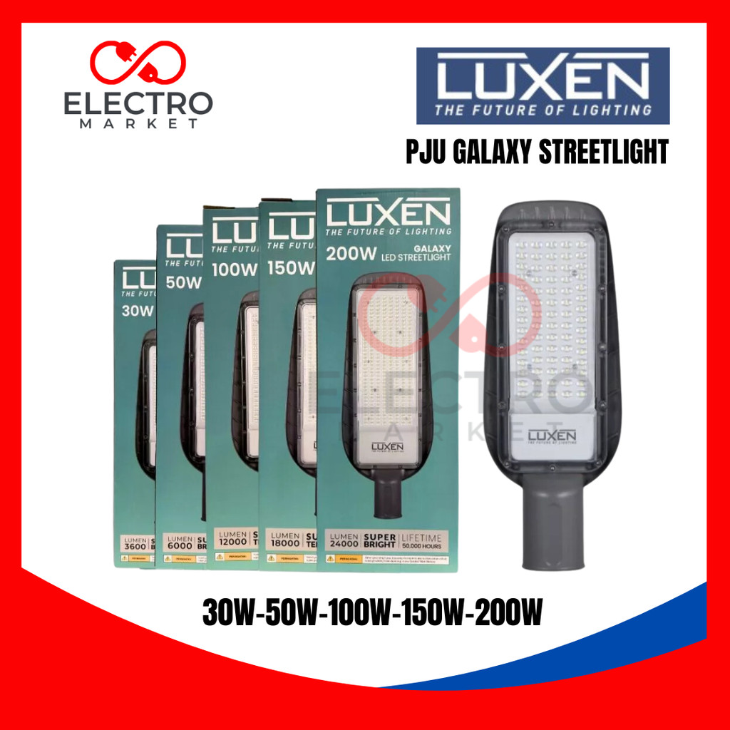 Jual LUXEN Lampu Jalan PJU LED 30W 50W 100W 150W 200 Watt Galaxy Street ...