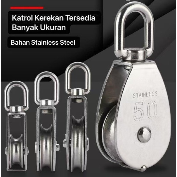 Jual Katrol Kerekan Serbaguna TK-38 M50 Swivel Pulley Stainless Steel ...