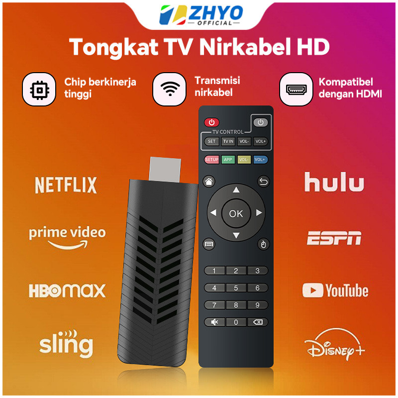 Jual Tv Stick Android 4K HD Remote & HDMI Dongle Smart TV Stick 6+64G Wifi Infrared Remote Media ...