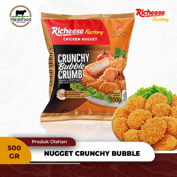 Jual Richeese Chicken Nugget Bubble Crumb | Naget Ayam Bubble Crumb 500 ...
