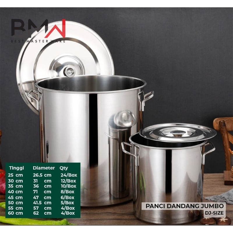 Jual Panci Dandang Jumbo Stainless Panci Mie Ayam Bakso Stainless ...