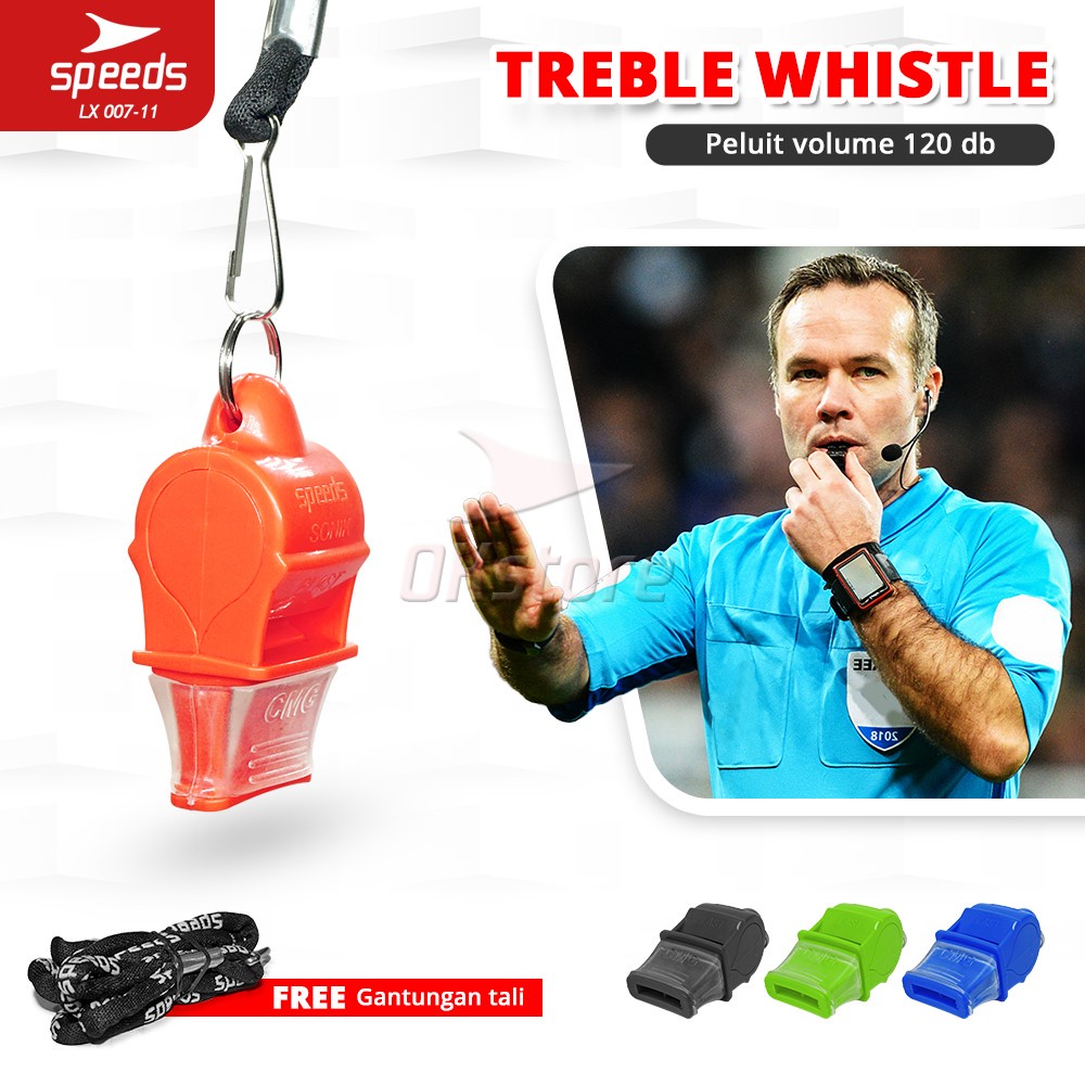 Jual SPEEDS Peluit Wasit Pluit Treble Whistle 120db + Lanyard Tali ...