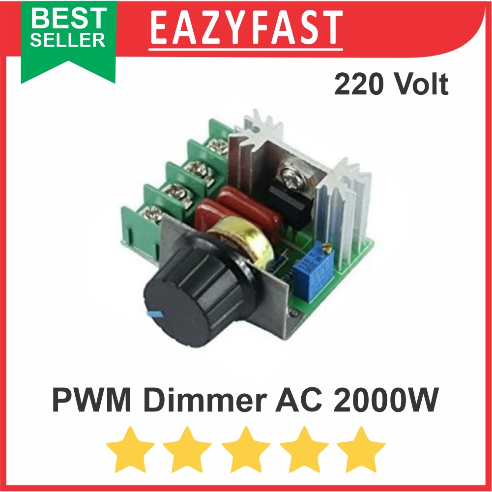 Jual 2000W Dimmer LED Lampu Heater Motor Speed Controller AC 220V 16A ...