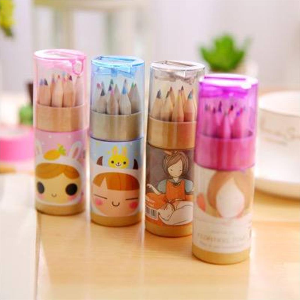 Jual Jt Pensil Warna Dan Peraut Pensil Warna Set 12 Warna Pensil