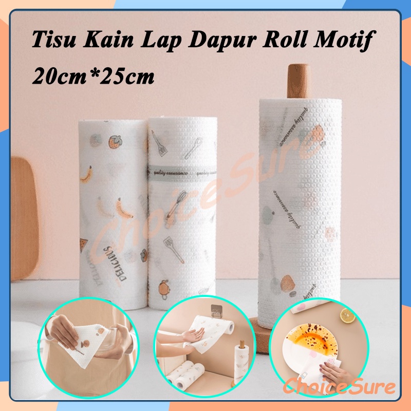 Jual Tisu Kain Lap Dapur Roll Motif 20x25cm / Kain Lap Dapur Roll ...