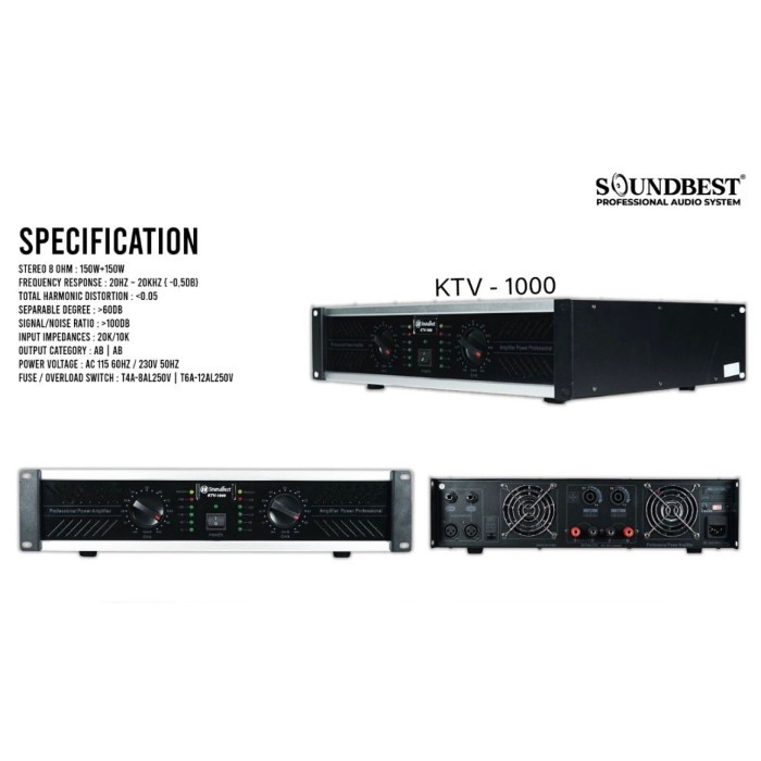 Jual Power Soundbest KTV 1000 Original Amplifier / Soundbest KTV1000 | Shopee Indonesia