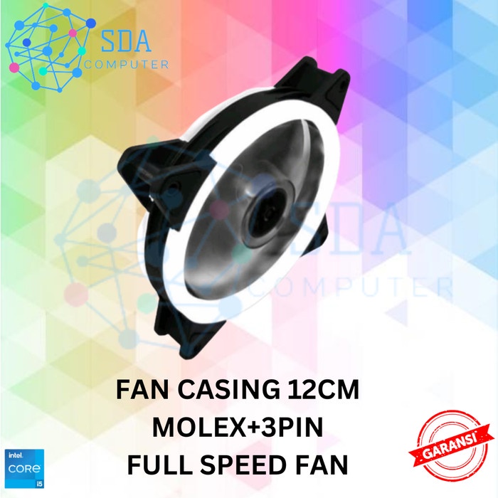 Jual FAN RGB 12CM / FAN CHASING RGB / FAN CASING 12CM MOLEX - Putih ...