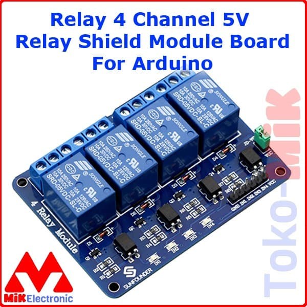 Jual PCB 4 CHANNEL RELAY MODULE MODUL 4 KANAL ARDUINO RASPBERRY PI GT27 ...