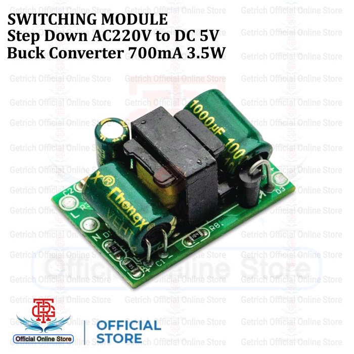 Jual Switch Power Supply Modul AC DC Step Down Buck Converter 5V 700mA ...