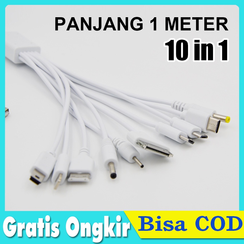 Jual Kabel Data USB 1 Drag 10steker Multifungsi Mainkan Charge Yang ...