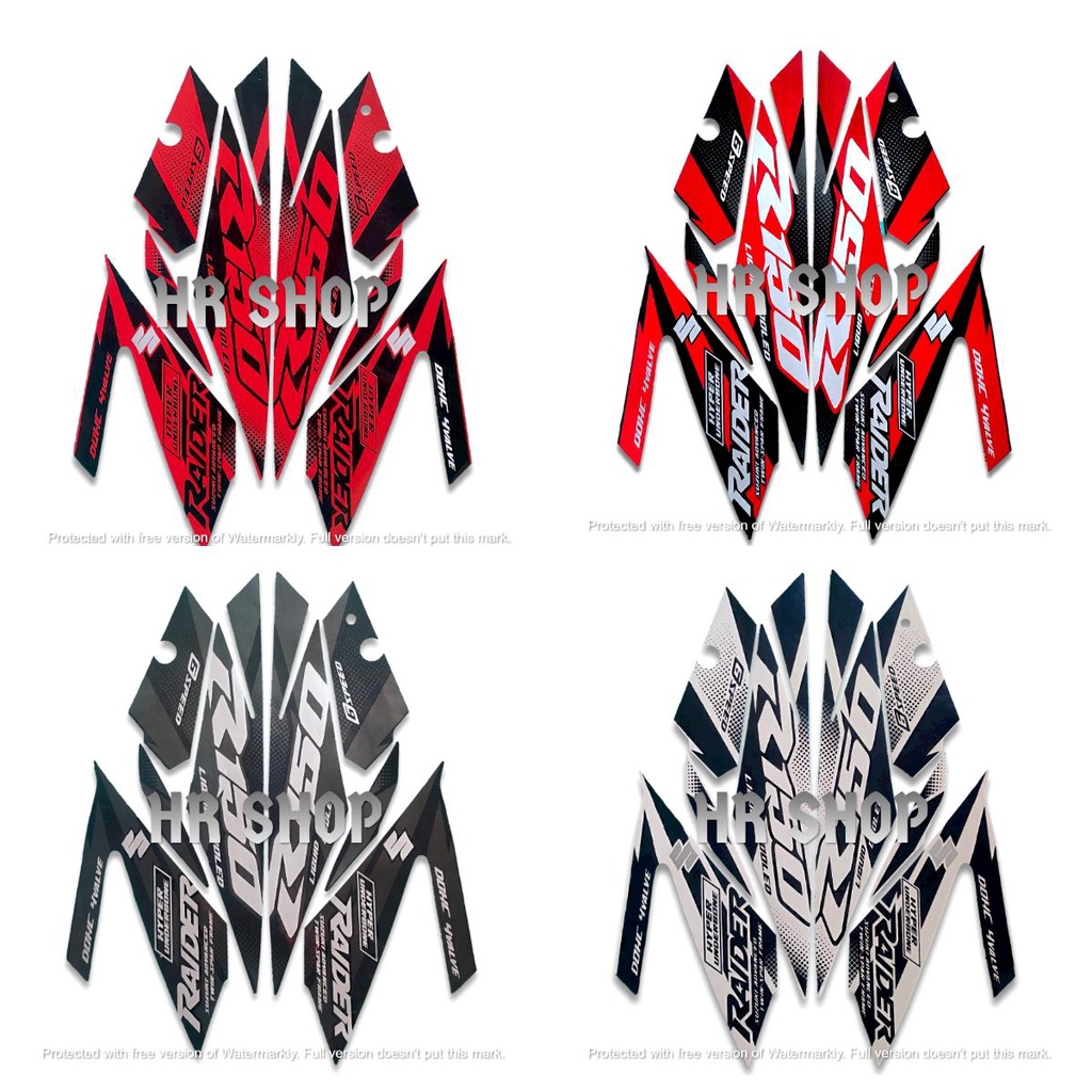Jual STIKER STRIPING MOTOR SUZUKI SATRIA FU 150 2017 FI VARIASI RAIDER ...