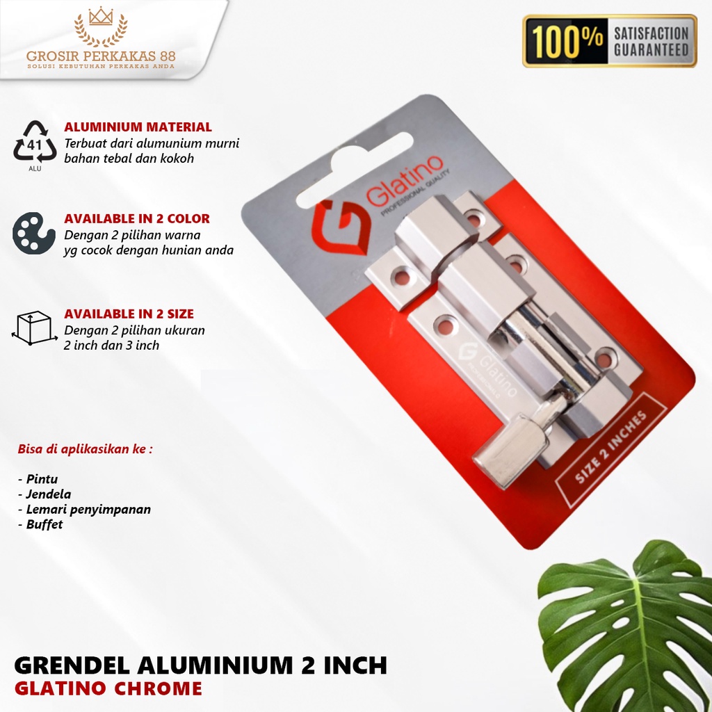 Jual Grendel Pintu Jendela Gerendel Aluminium Tebal Black Chrome 2 3 ...