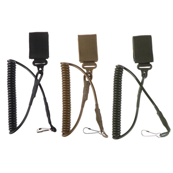 Jual OK!! Tactical Pistol Safety Lanyard - Tali Sling Spring Pengaman ...