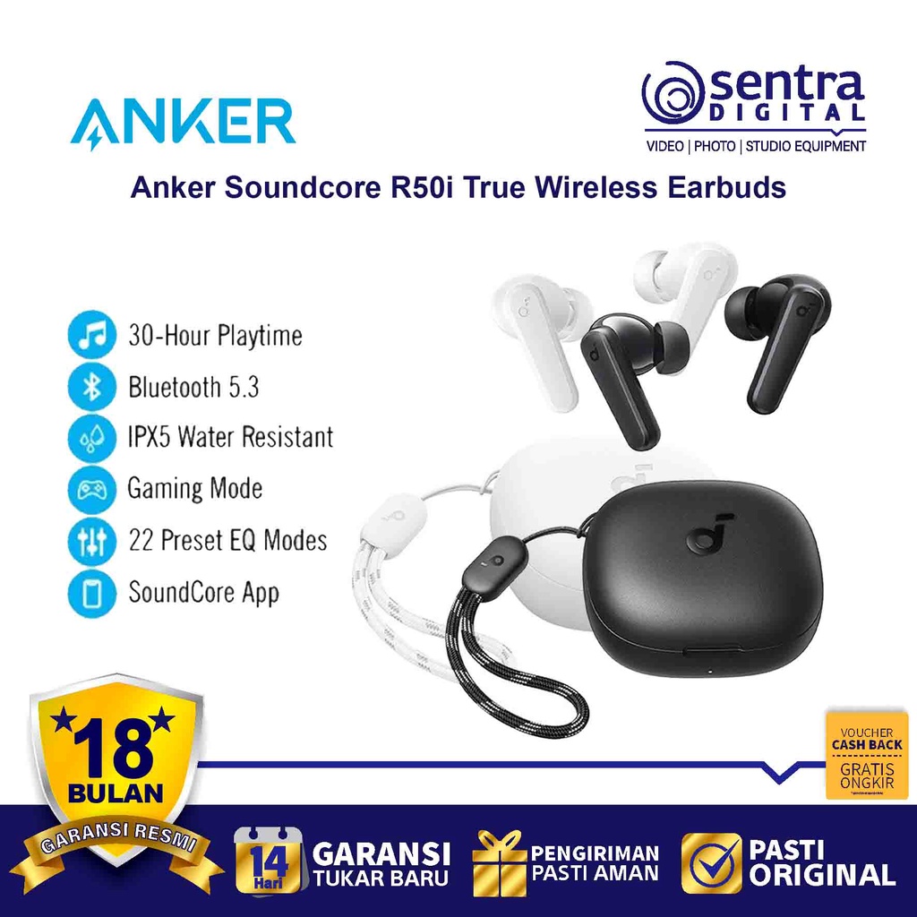 Jual Anker Soundcore R50i True Wireless Earbuds ( R 50i TWS ) | Shopee Indonesia