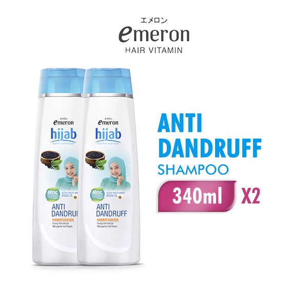 Jual Emeron Shampoo Hijab Anti Dandruff Botol 340 ml x2 | Shopee Indonesia