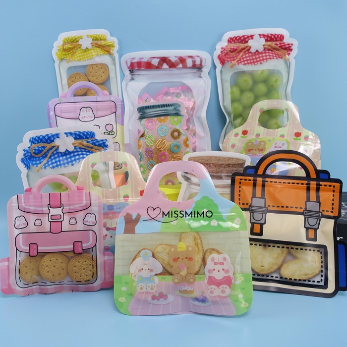 Jual Plastik Ziplock Snack Goodie Bag Biskuit Candy Cookies Standing ...
