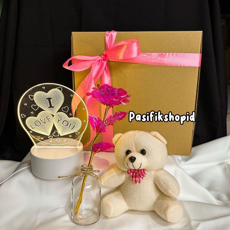 Jual Lampu LED Akrilik 3D USB Plug I LOVE YOU - Pilihan Warna Cantik ...