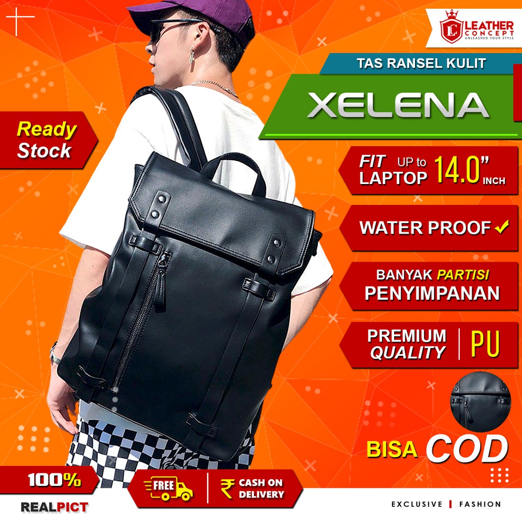 Jual LEATHER CONCEPT Tas Ransel Kulit Pria Tas Kulit Pria Backpack Pria ...