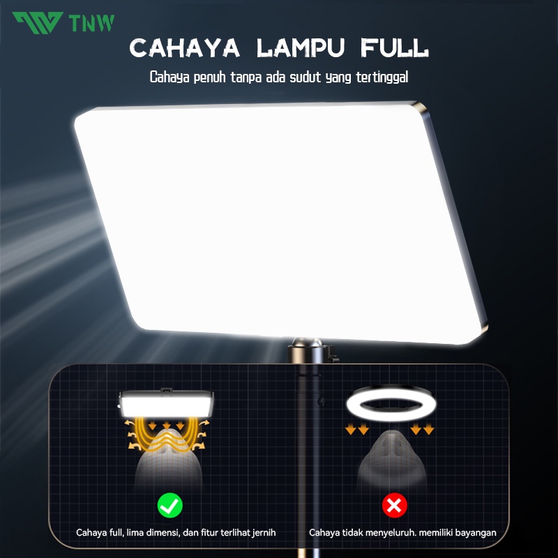 Jual TNW Lampu Foto Led Lampu Lighting Lampu Sorot Lighting Studio+Tripod Lampu Konten Kreator ...