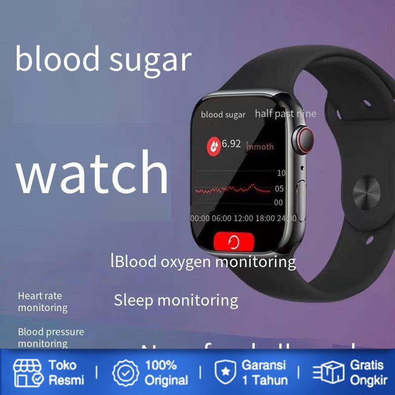 Jual COD Jam Smartwacth Glukosa Darah Ep03 Smart Watch 24 -Hour Real -Time Dynamic Ecg Ecc ...