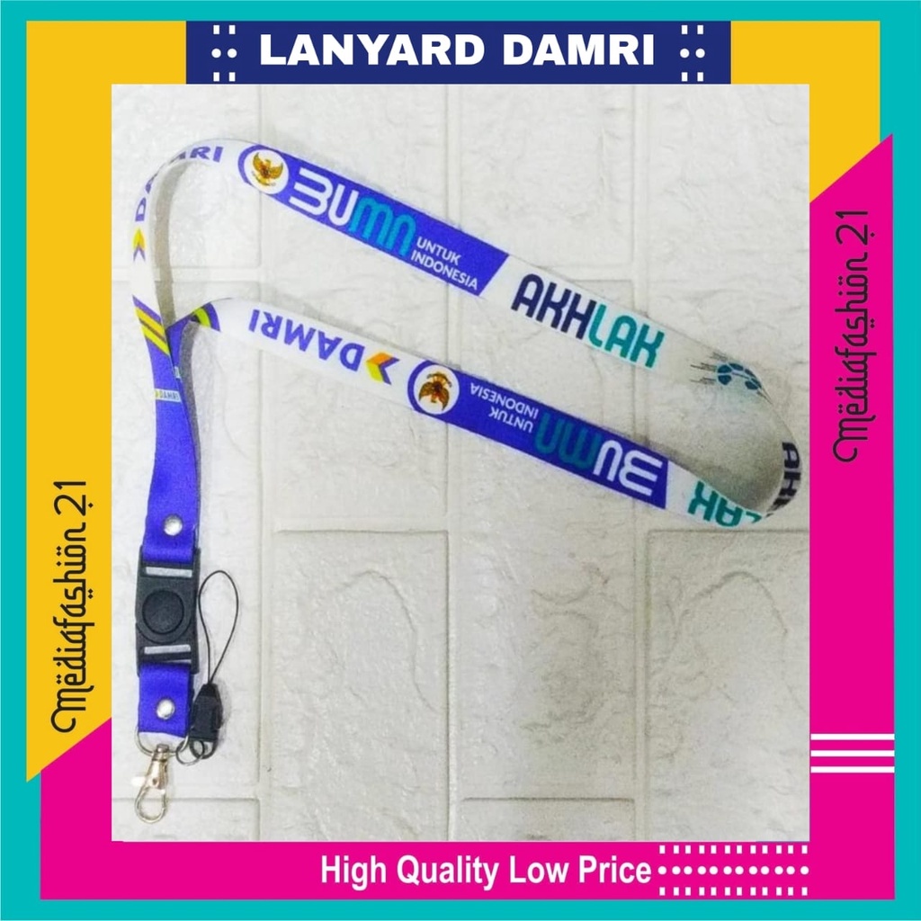 Jual Lanyard Tali Gantungan ID Card DAMRI BUMN Free Strap Gantungan HP ...