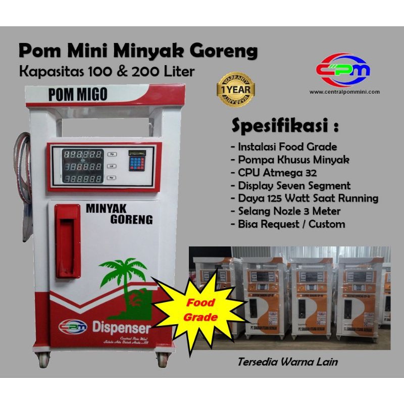 Jual POMIGO - Pom Mini / Pertamini Minyak Goreng 1 Nozzle 110 & 210 Ltr | Shopee Indonesia