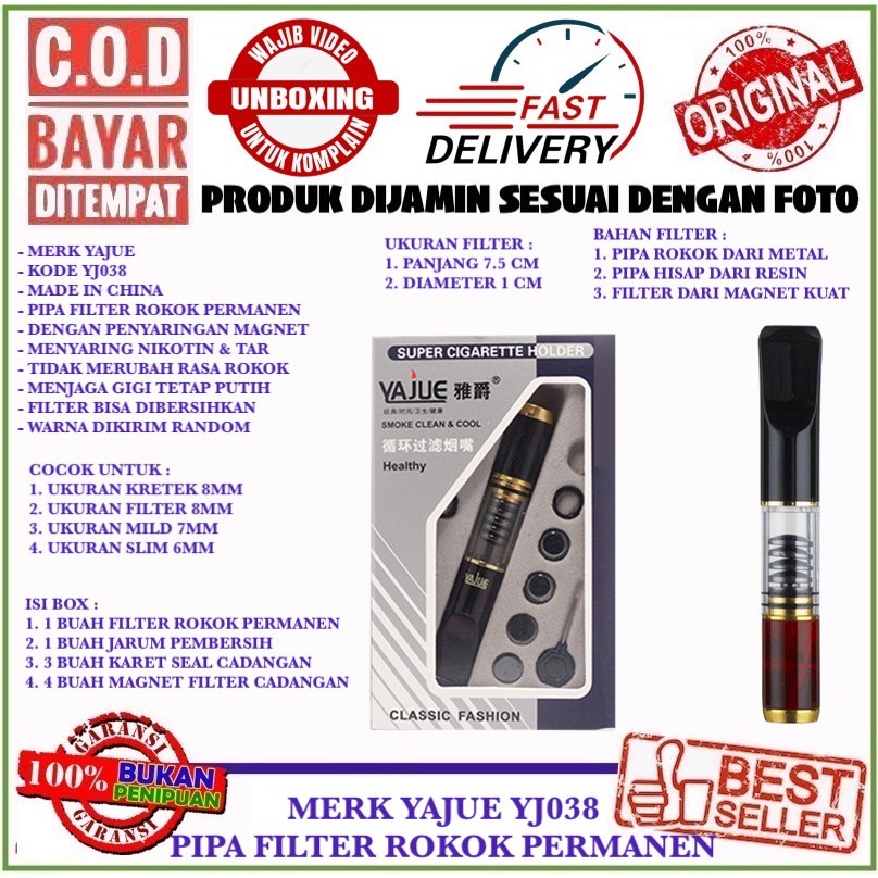 Jual YAJUE YJ038 PIPA FILTER SARINGAN ASAP PERMANEN MUAT SEMUA UKURAN ...