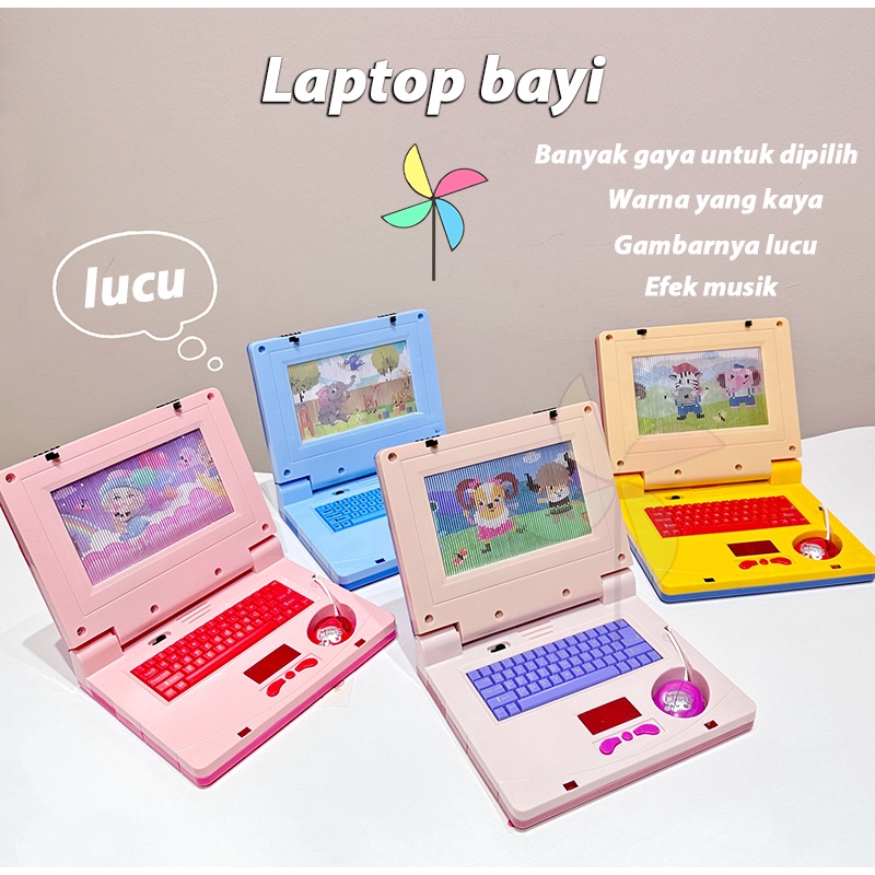 Jual Mainan Belajar edukasi laptop anak Laptop elektrik dan layar ...