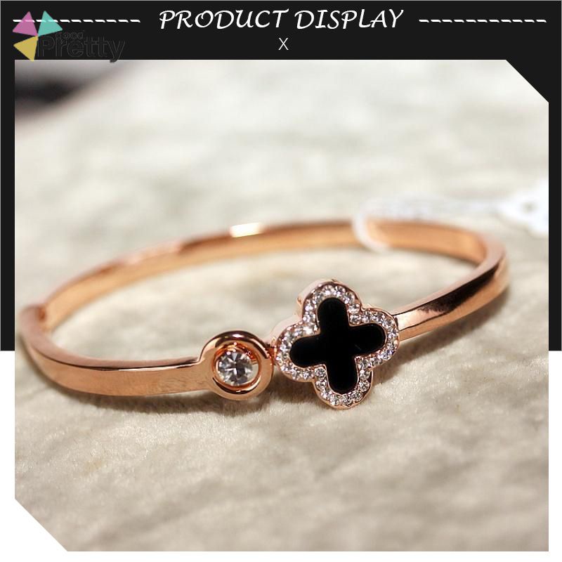 Jual Gelang Semanggi Berdaun Empat Fashion Rose Gold Untuk Wanita ...