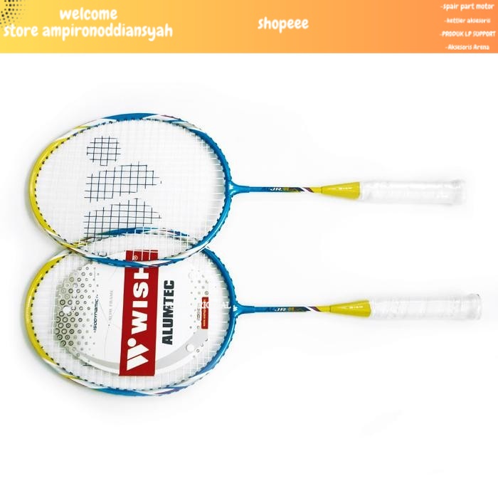Jual WISH RAKET BADMINTON JUNIOR JR-89-BL/YL 007001209 REAL ORIGINAL ...