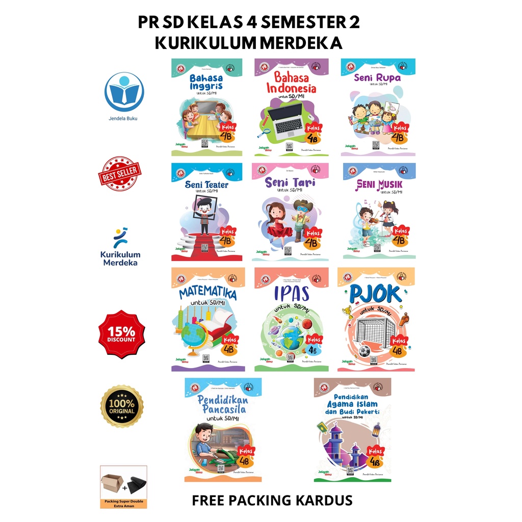 Jual Buku LKS PR SD Kelas 4 Semester 2 Kurikulum Merdeka Tahun 2024 Penerbit Intan pariwara ...