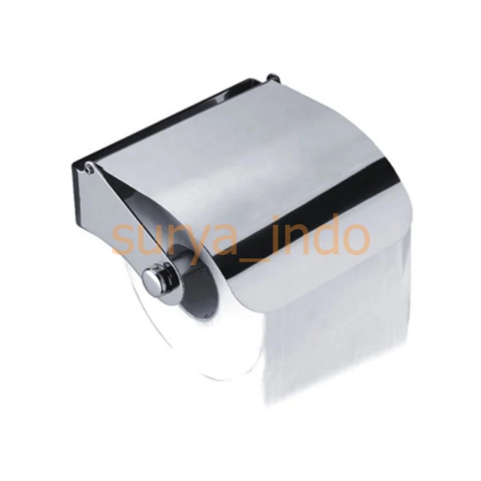 Jual TEMPAT TISSUE STAINLESS TEMPAT TISU GULUNG ROLL TOILET KAMAR MANDI ...