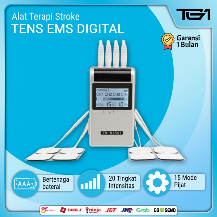 Jual Tens EMS Digital Alat Terapi Fisioterapi Stroke Denyut Nadi 15 ...